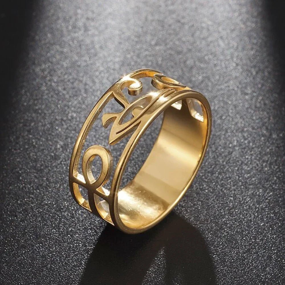 Eye of Horus Ring – Stainless Steel – My Ancient Relics